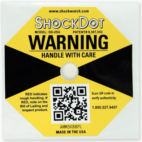 ShockDot. Indicator label. Shockwatch | Shock indicators - Sercalia